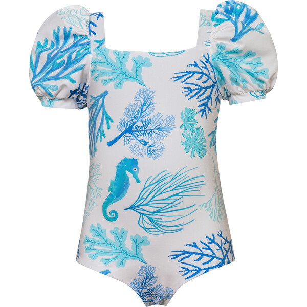 Corales San Andrew Bubble One-Piece Swimsuit, Blue - Pepita & Me Swim ...
