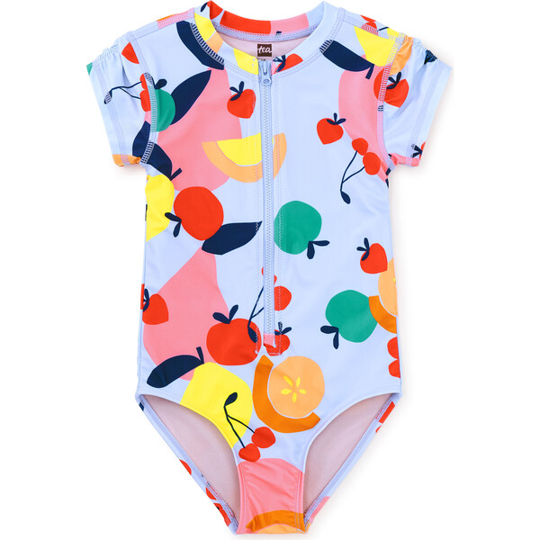 Rash Guard One-Piece Swimsuit, Bold Fruit - Tea Collection Swim ...