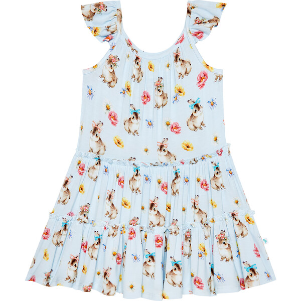 Tinsley Jane Tiered Flutter Sleeve Dress, Blue - Posh Peanut Dresses ...