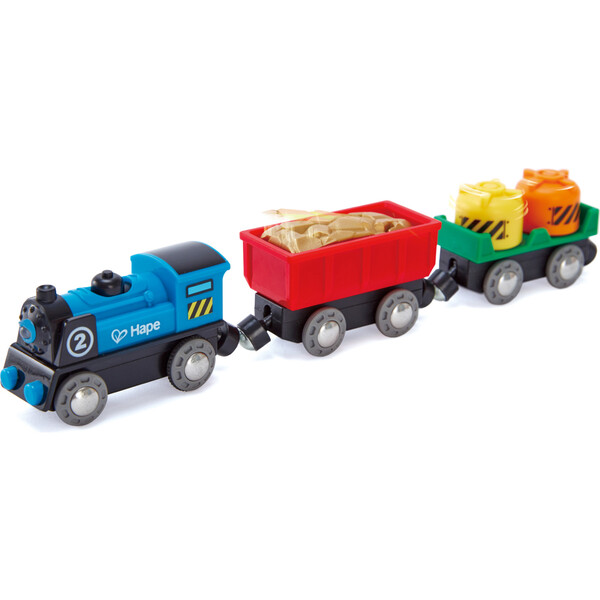Rolling-Stock Wooden Train Set, Battery Operated - Hape Vehicles ...