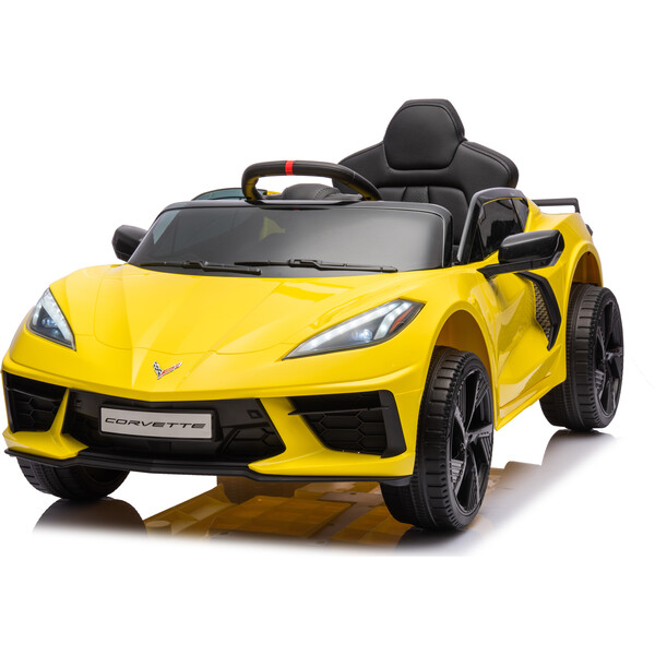 12V Chevrolet Corvette C8 1-Seater Kids Ride-On Car (Yellow) - Freddo ...