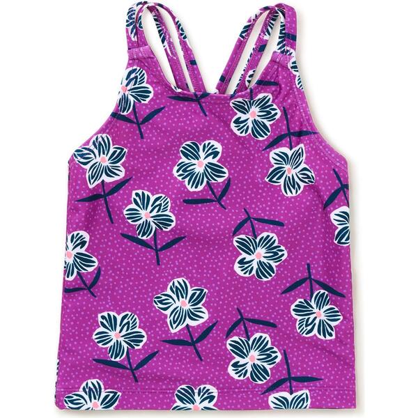 Cross Back Tankini Top,Zebra Tissue Floral - Tea Collection Tops ...