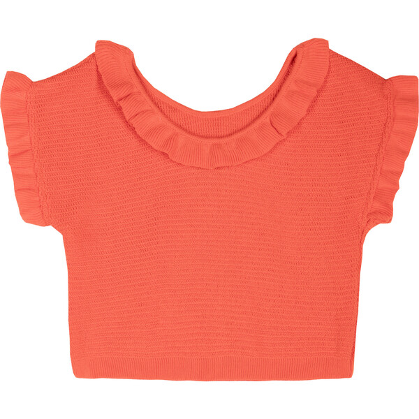 Sylvie Ruffle Top, Coral - Mipounet Tops | Maisonette