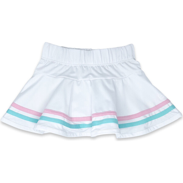 Callie Tennis Skort, Pure Coconut, Totally Turquoise & Flamingo Pink ...