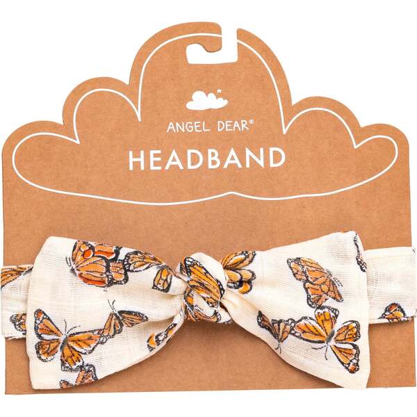 Painted Monarch Butterflies Headband, Orange - Angel Dear Bows | Maisonette