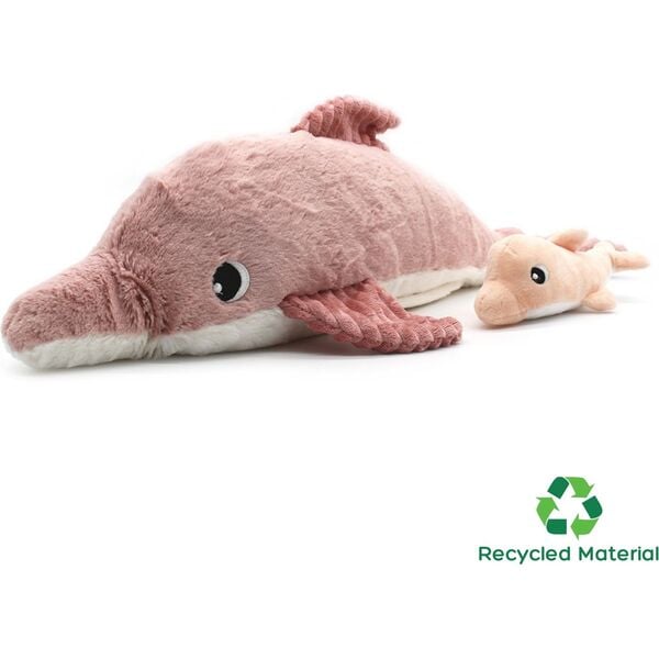 DOLPHIN - MOM & BABY - PINK - Les Ptipotos Plush | Maisonette