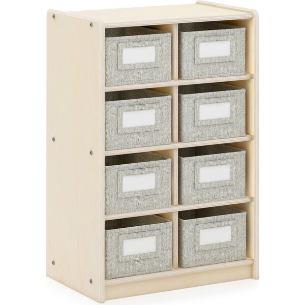 EdQ 8 Cubby Bin Storage Organizer 30" - Natural - Guidecraft Storage ...