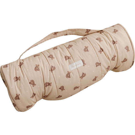 Organic Toddler Nap Roll-N-Rest Mat Set ,Teddy Bear - Bloomere Swaddles ...