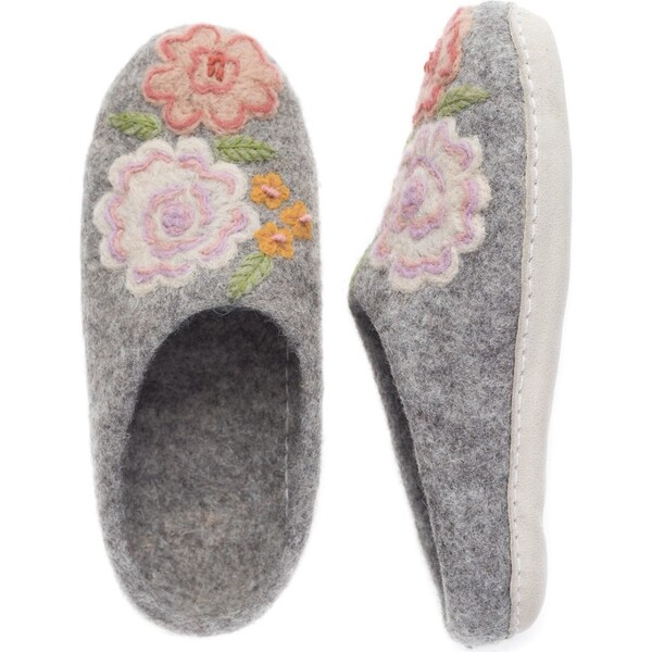Women's Dahlia Slipper, Grey - French Knot Shoes | Maisonette