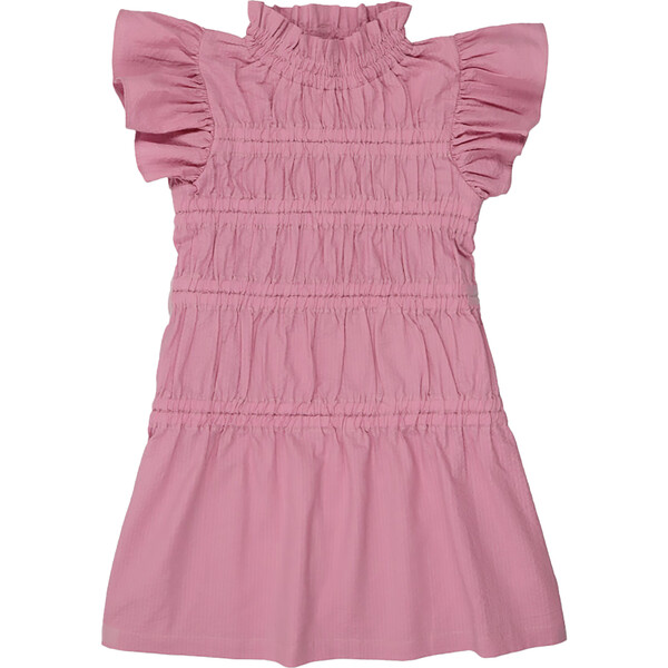 Culver Flutter Sleeve Gathered Tire Dress, Iris Lilac - The New Society ...