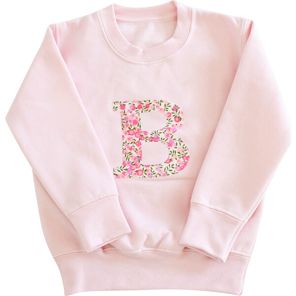 Liberty of London Personalised Children's Jumper, Pale Pink - My Little Shop UK Tops | Maisonette