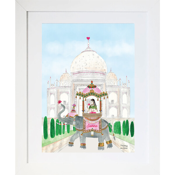 Girls The Taj Mahal Photo Frame, Pink Elephant - Maison Juli Art ...