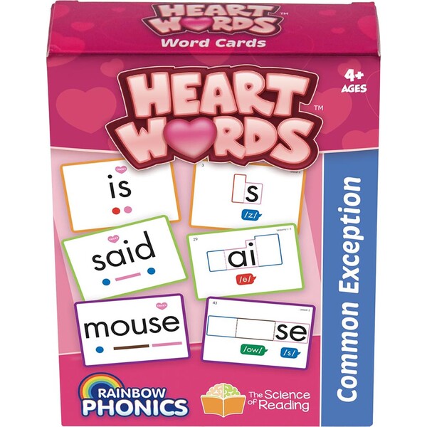 Rainbow Phonics - Heart Words - 93 Word Cards - Junior Learning STEM ...