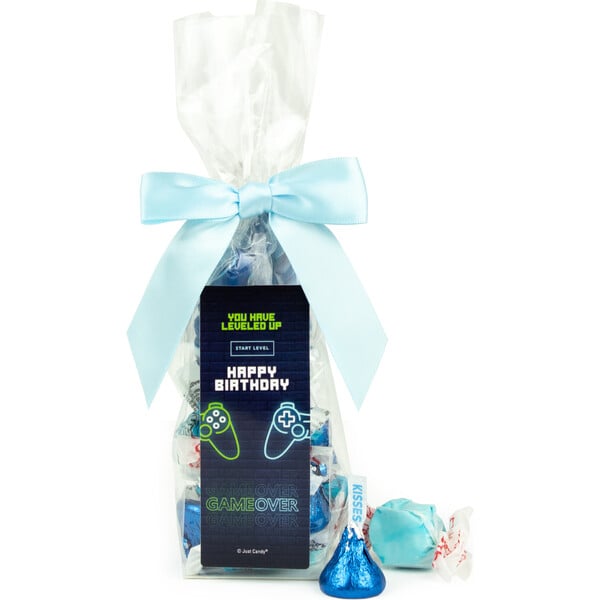Happy Birthday Level Up Party Favor Bag & Bow with Assorted Candy, Set ...