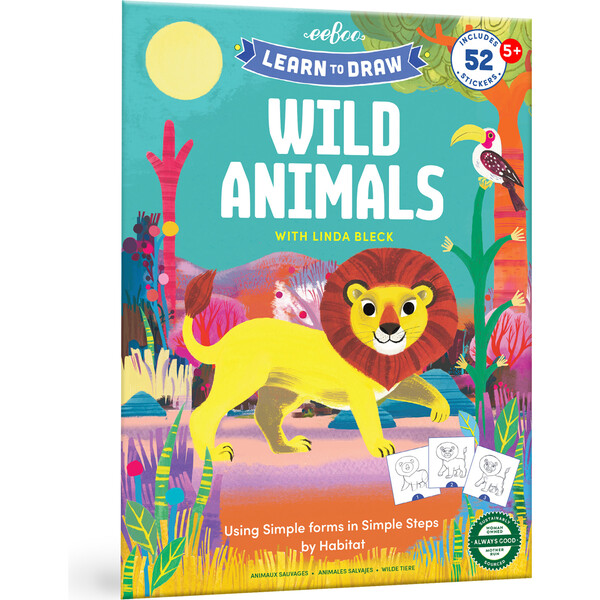 Learn to Draw - Wild Animals - Drawing Guidebook - eeBoo Arts & Crafts ...