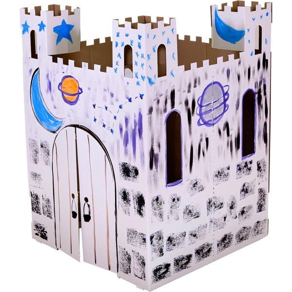 Blank Castle - Personalize a Cardboard Fort - Easy Playhouse Pretend ...