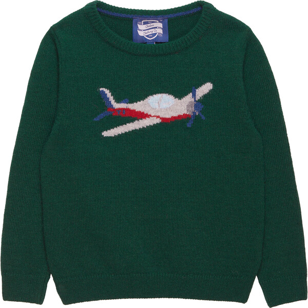 Plane Sweater, Green - Trotters London Sweaters | Maisonette