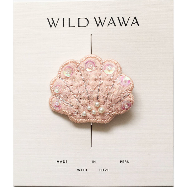 Seashell Clip, Pink Sand - Wild Wawa Hair Accessories | Maisonette