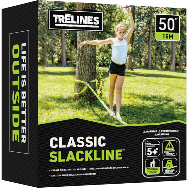 Treslines: Classic Slackline 50 ft - Ratchet Between 2 Trees, Kids Ages ...