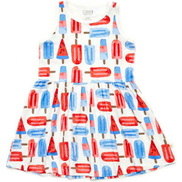 Stretchy Sleeveless Twirl Dress, Popsicles - Clover Baby & Kids Dresses | Maisonette