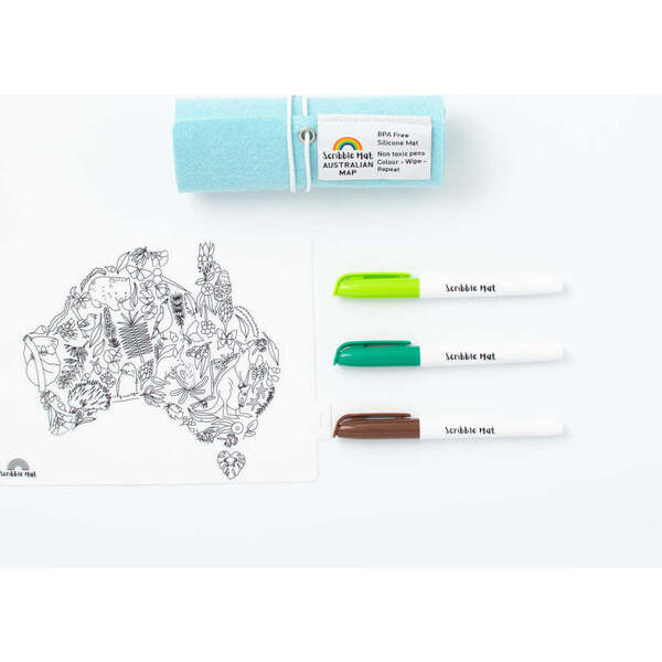 Australian Map - Scribble Mat Exclusives | Maisonette