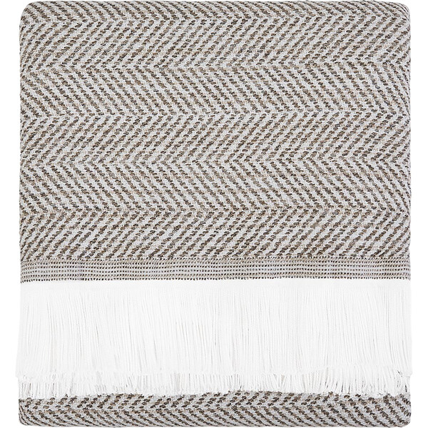 Herringbone Stain Resistant Indoor Outdoor Throw, Ashe - Sunbrella ...