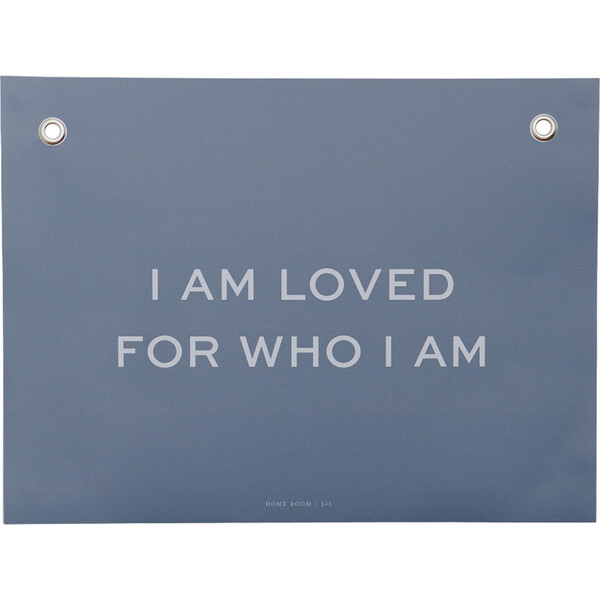 Life Lesson: I Am Loved Affirmation Print, Blue - Home Room Co. Art ...
