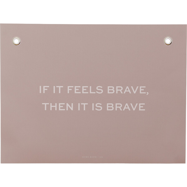 Life Lesson: Brave Affirmation Print, Blush - Home Room Co. Art ...