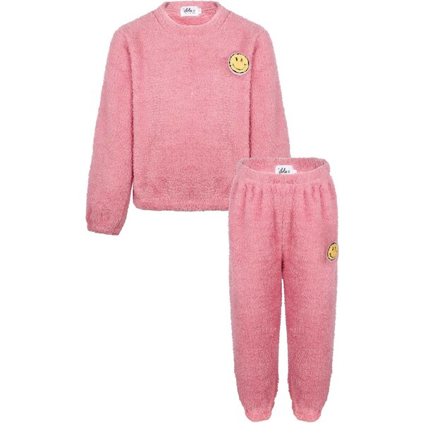 Pink Bright Smile Patch Fuzzy Set - Lola + The Boys Mixed Apparel Set ...
