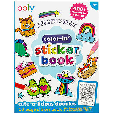 Color In Sticker Book Cute a Licious, Multi - OOLY Arts & Crafts ...