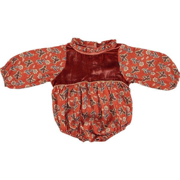 Pearl Romper, Red - Bebe Organic Rompers | Maisonette