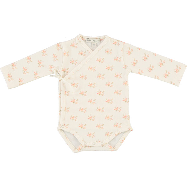 Aurele Wrap Onesie, Floral - Bebe Organic Rompers | Maisonette
