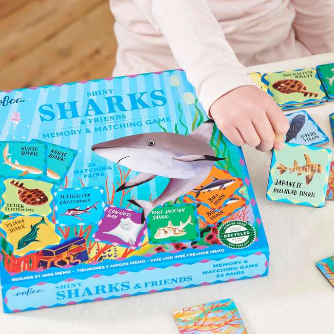 Shiny Sharks and Friends Memory & Matching Game - eeBoo Games | Maisonette