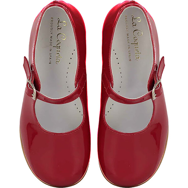 Red Patent Girl Mary Jane Shoes - La Coqueta Shoes | Maisonette
