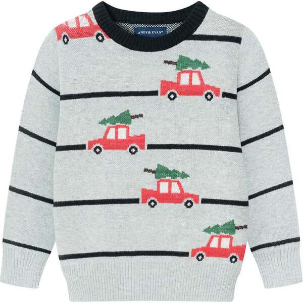 Kids Striped Sweater, Holiday Cars - Andy & Evan Sweaters | Maisonette