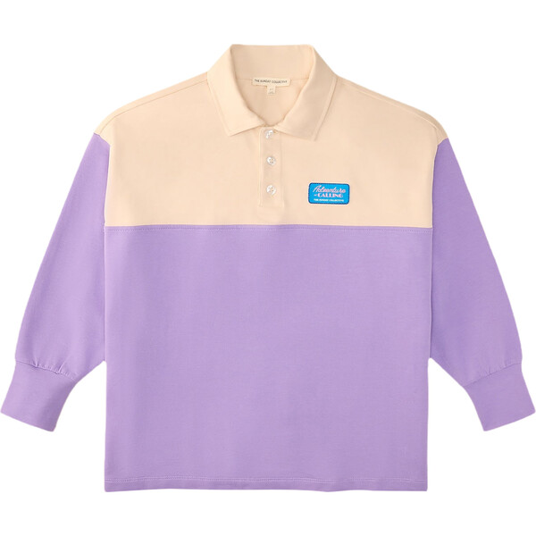 Violet Colorblock Polo - The Sunday Collective Tops | Maisonette