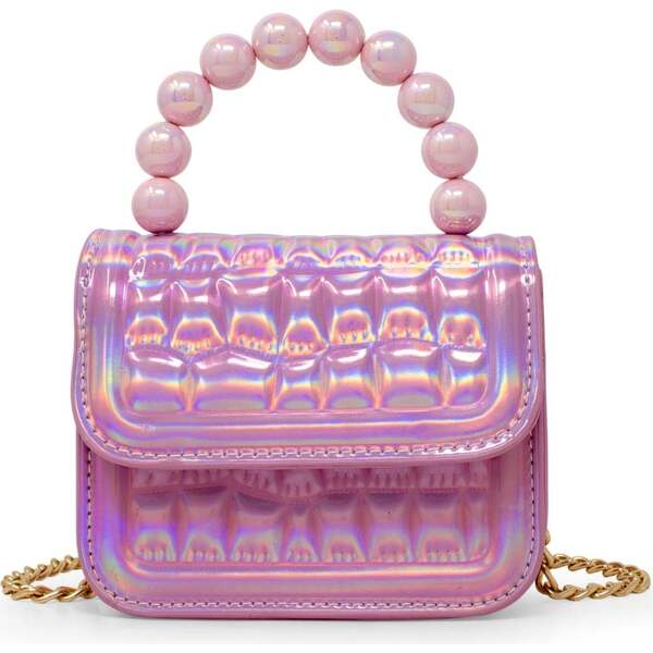Mini Glam Quilted Pearl Handle Purse, Pink - Zomi Gems Bags | Maisonette