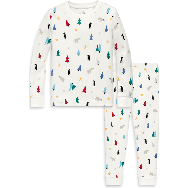Primary x Maisonette Kids Organic PJ Set, Ivory Winter Wonderland ...