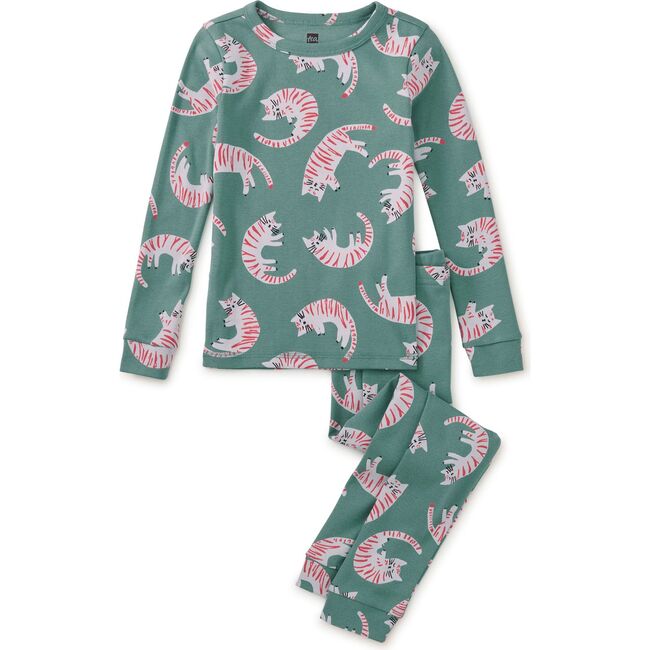 Goodnight Pajama Set, Candy Cane Cat - Tea Collection Sleepwear ...