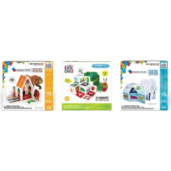 Eric Carle Collection Bundle - CreateOn Magnetic Building Tiles STEM ...