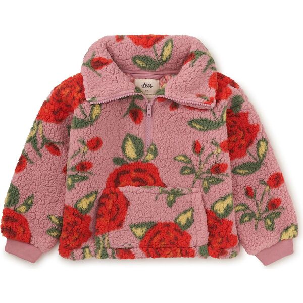 Teddy Fleece Pullover, Turkish Rose - Tea Collection Sweaters | Maisonette