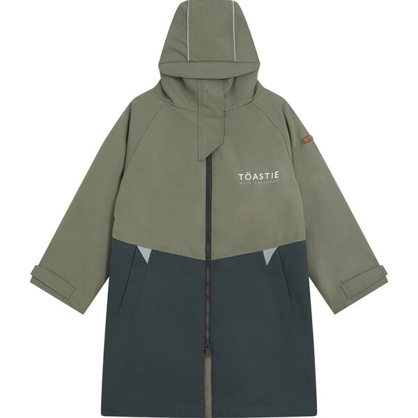 Adult Weatherproof Sherpa Lining Hooded Dry Robe, Antique Olive ...