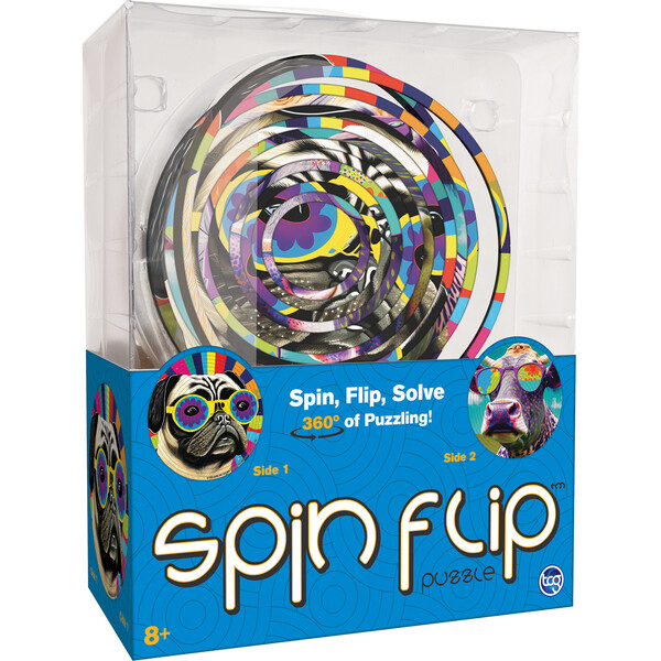 Spin Flip Puzzle: Hippy Dog & Cow - TCG Toys Puzzles | Maisonette