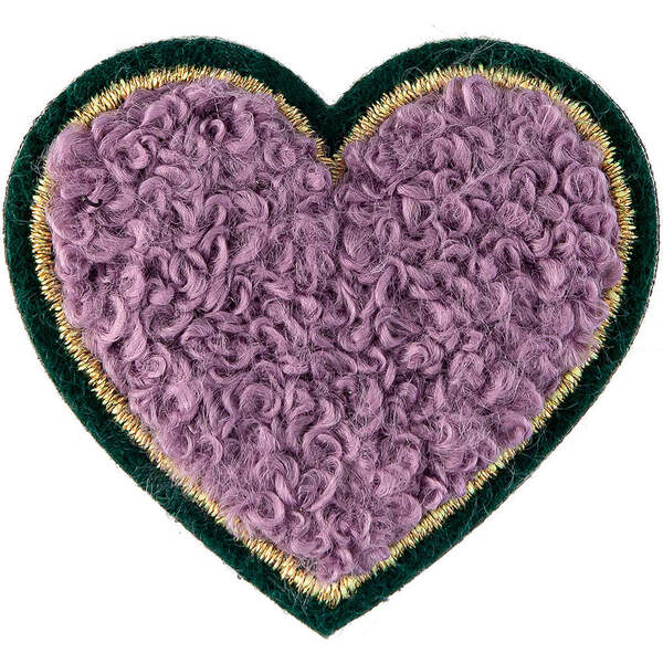 Soft Fuzzy Heart Velcro Patch, Purple & Gold - Parker Baby Co. Bags ...