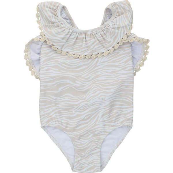 One Piece Bathing Suit, Zebra - Noggi Swim | Maisonette