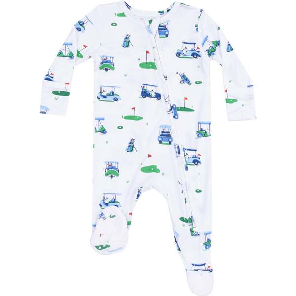 2 Way Zipper Footie - Vintage Golf Carts, Blue - Angel Dear Sleepwear ...