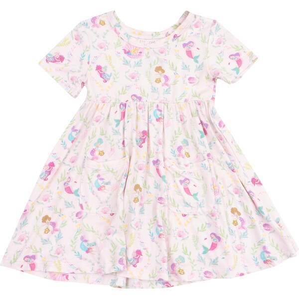 Short Sleeve Twirly Dress, Mermaids - Angel Dear Dresses | Maisonette