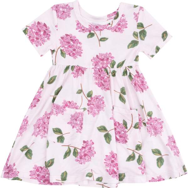 Short Sleeve Twirly Dress, Hydrangeas - Angel Dear Dresses | Maisonette