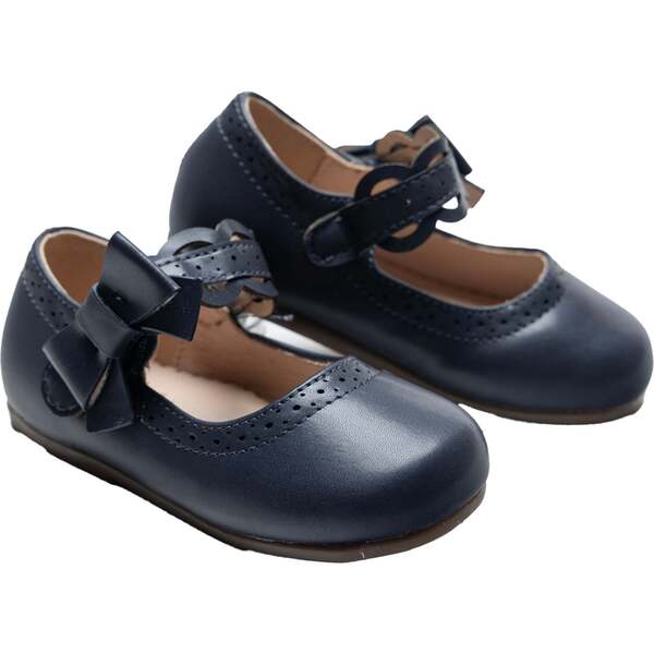 Ribbon Banded Flats, Navy - Tulleen Shoes | Maisonette