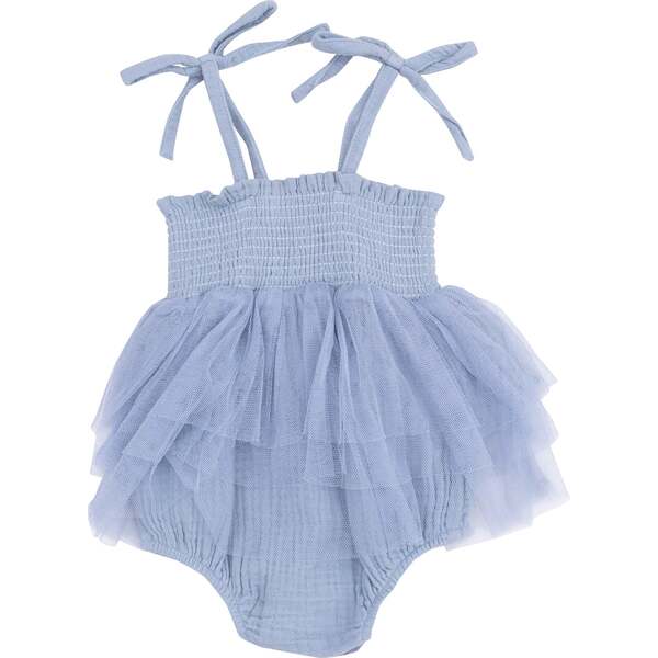 Tutu Bubble, Solid Muslin Dusty Blue - Angel Dear Dresses | Maisonette